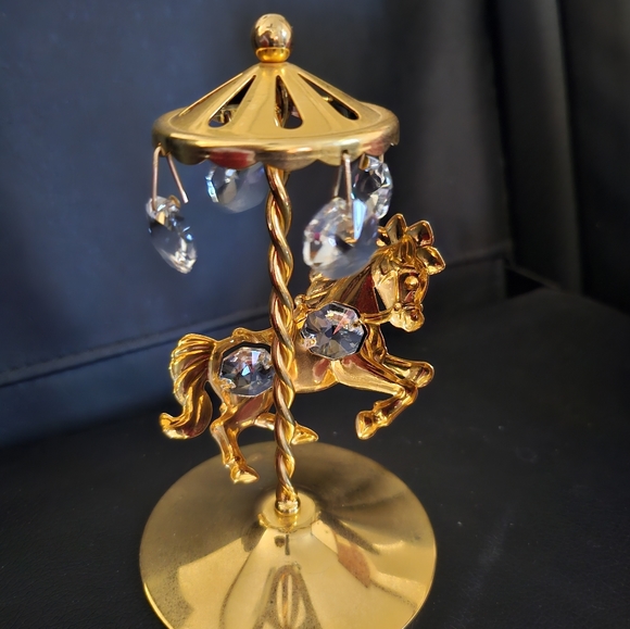 Other | 24kt Gold Plate Carousel Horse With Swarovski Crystals | Poshmark